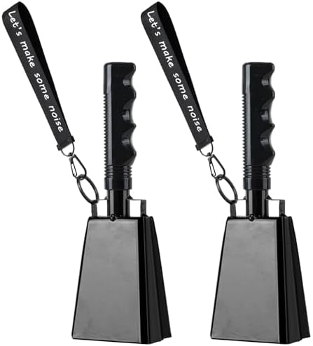 Amazon.com: Cow Bells with Wrist Strap - Cowbell with Handle 2pcs ...
