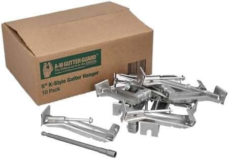 A-M Gutter Guard - 5" K Style Gutter Hangers - Heavy Duty Hidden Rain ...