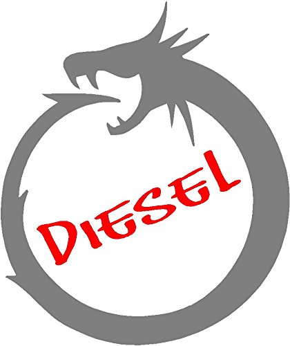 Art Creations car Sticker Diesel Dragon Grey For Window Hood Side ...