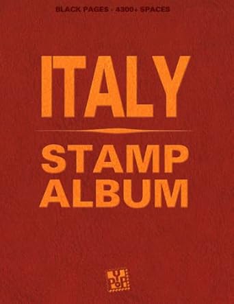 ITALY Stamp Album: With beautiful aesthetic black pages and more than 4300 spaces to sort and ...