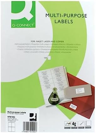 Q-Connect Multipurpose Copier Labels 105x148mm 4 Per Sheet White (Pack ...