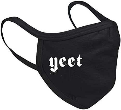 Amazon.com: Multi Pack Yeet Cotton Face Mask (White or Black) : Health ...