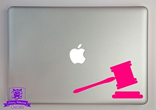 Amazon.com: Judges Gavel Vinyl Decal Sized To Fit A 15" Laptop - Neon ...