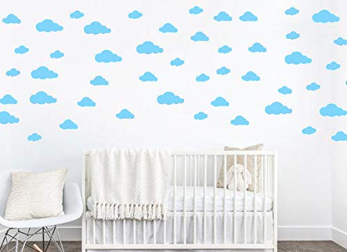 Amazon.com: Assorted Light Blue Clouds Wall Vinly Wall Decals/Stickers ...