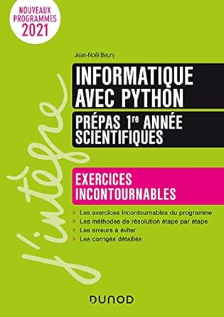 Informatique avec Python - Prépas 1re année scientifiques : Amazon.com.mx: Libros