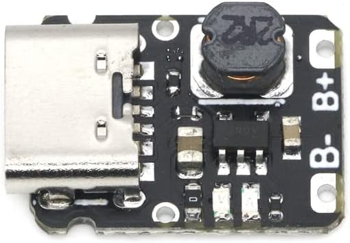 Amazon.co.jp: 5V C型 充放電集積モジュール 3.7V 4.2V 18650リチウム電池 充電昇圧電源板 昇圧充電保護 ...