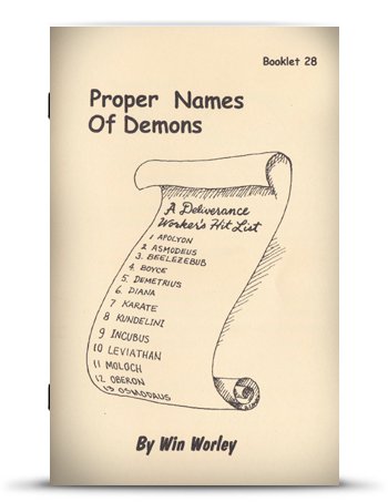 Proper Names of Demons: Win Worley: Amazon.com: Books