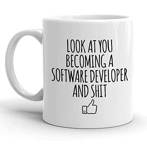 Amazon.com: Look At You Becoming A Software Developer And Shit Coffee Mug, Programmer Mug ...