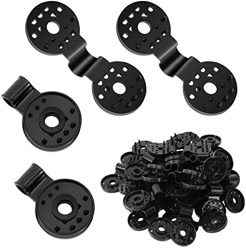 Amazon.com : 100 Piece Shade Cloth Plastic Clips Round Plastic Black ...