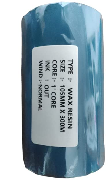 105 mm X 300 mm Wax Resin Thermal Transfer Barcode Labels Ribbon Super ...