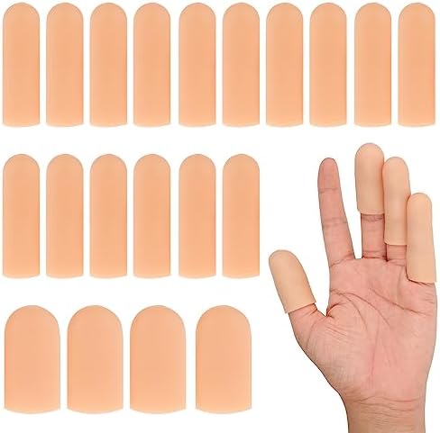 Amazon.com: 20 PCS Gel Finger Cots, Silicone Protectors Finger Sleeves ...