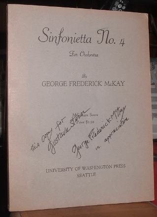 Sinfonietta No. 4 For Orchestra: George Frederick McKay: Amazon.com: Books