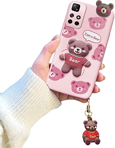 KC Back Cover for Mi Redmi Note 11T 5G, Cute Bear Peeking Cartoon ...