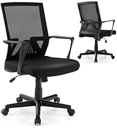 Amazon.com: COSTWAY Executive Office Chair, Ergonomic PU Leather Desk ...