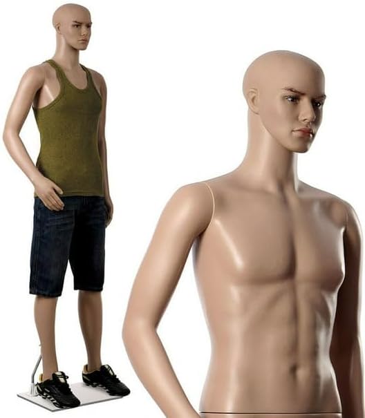 Loop ® Male Mannequin - Male Dress Form Skin Color Metal Base Manequins ...