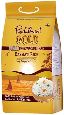Amazon.com : Parliament Gold Jumbo Extra Long Basmati Rice 10lbs ...