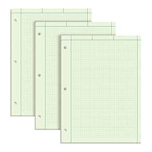 TOPS Engineering Computation Pads 3 Pk, 8-1/2" x 11", Glue, 5 x 5 Graph ...