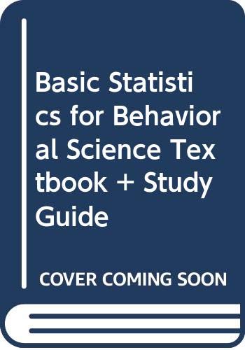 Amazon | Basic Statistics for Behavioral Science Textbook + Study Guide ...