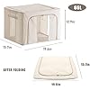 Amazon.com: zengyisi 66L Clothes Storage Bins, 2 Pack, Foldable Closet ...