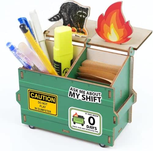 Amazon.com: Personalized Dumpster Fire Desk Organizer, Custom Pencil ...