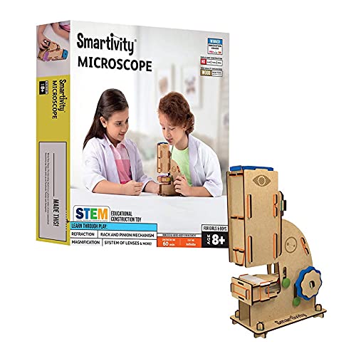 Smartivity Microscope STEAM Educational Wooden Toy with 100X Zoom ...