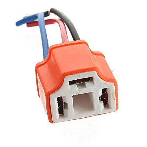 AutoTrends H4/HB2 Car Motorcycle Headlight Ceramic Bulb Holder 3 Pin ...