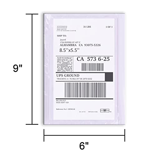 Snapklik.com : NefLaca 6 X 9 Shipping Label Sleeves, 100Pcs Shipping ...