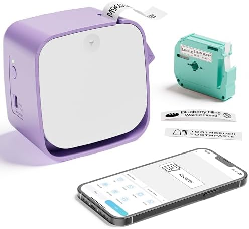 Amazon.com : Vixic M960 Mini Label Maker Machine with Tape-Bluetooth ...