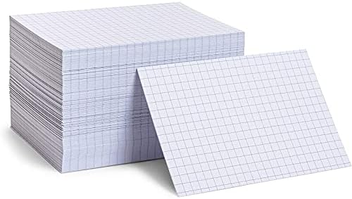 Amazon.com : 1InTheOffice Graph Ruled Index Cards 3x5, Index Cards Grid ...