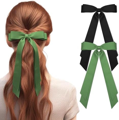 Amazon.com : Bmobuo Hair Ribbon 6PCS, Hair Bows for Women Long Soild ...