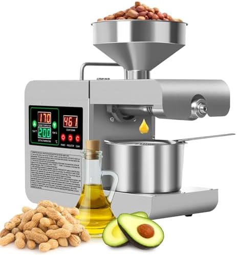 Amazon.com: Commercial Automatic Oil Press Machine, 600W/110V Electric ...