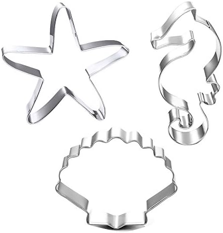 Amazon.com: FVVMEED 3 PCS Cute Shell Shape Biscuit Cutters Plastic ...