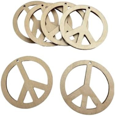 Amazon.com: 12 pieces of 2" with Hanging Hole Unfinished Wood Cutout ...
