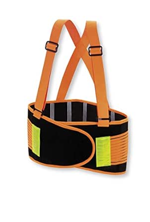 Valeo Industrial VHO8 High Visibility Back Support Lifting Belt, VI9353 ...