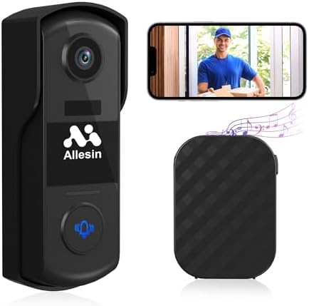 Amazon.com: Video Doorbell Camera Wireless, 2K Smart Doorbell with ...