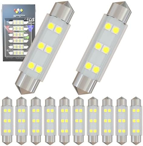 Amazon.com: Wiseshine 578 Festoon LED Bulb Extremely Super Bright 6000K ...