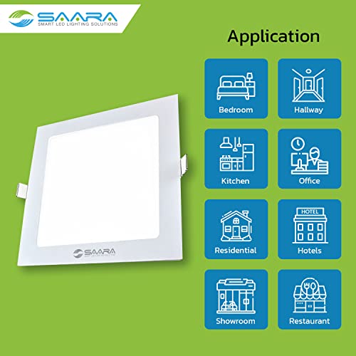 SAARA LED 18 Watt Square False Ceiling Panel Light for POP Mounted LED ...