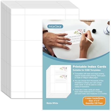 Amazon.com : Avery Printable 3" x 5" Cards, 150 Blank Index Cards ...