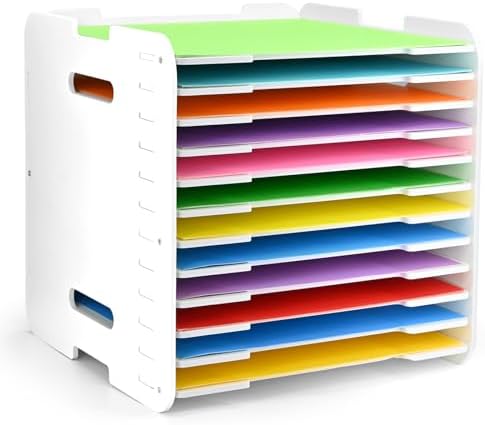 Amazon.com: LOSADY 12x12 Paper Organizer, 12-Tier Scrapbook Paper ...