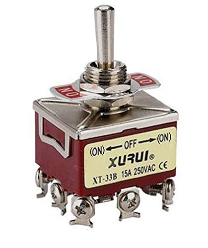 Heavy Duty 3PDT Momentary (ON)-Off-(ON) Toggle Switch 20A 125V, 15A ...