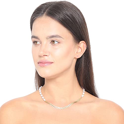 Buy Pink Stone by Valentina Chain Style Pearl Neck Piece for Women and ...