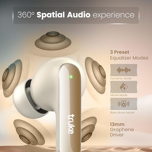 truke Buds F1 Ultra True Wireless in Ear Earbuds Spatial Audio ...