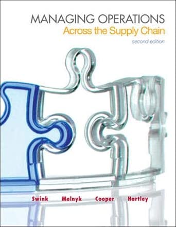 Managing Operations Across the Supply Chain : Swink, Morgan, Melnyk ...