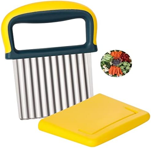Amazon.com: HIC Kitchen Crinkle-Cut Wave Slicer French Fry Vegetable ...