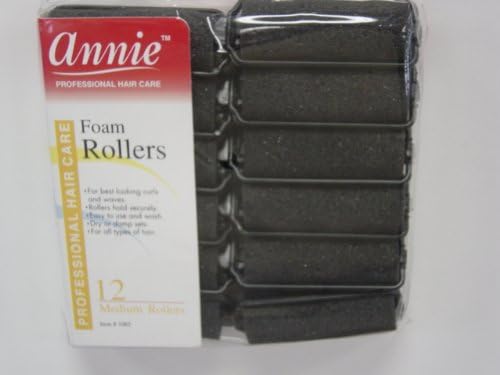 Amazon.com : Annie Foam Rollers (Black) Size: Large10pc : Hair Rollers ...
