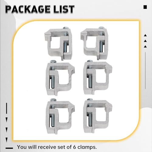 Snapklik.com : Aluminum 6 Pcs Truck Clamps For Mounting Caps Camper ...