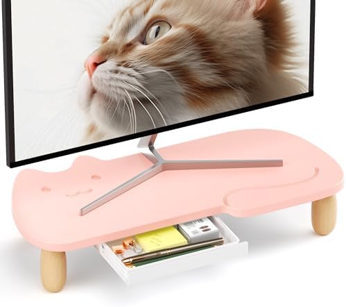 Amazon.com: AFOOYO Monitor Stand Riser,Cloud-Shaped Sturdy Wood ...