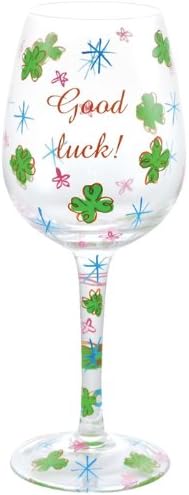 Amazon.com | Westland Giftware 9-Inch Good Luck! Wine Glass, 15-Ounce ...