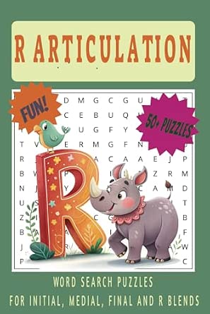 R Articulation Word Search Puzzle Book: Word Searches with Easy-to-Read ...
