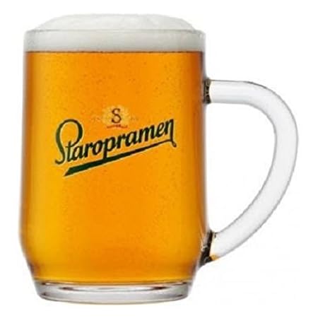Official Staropramen Half Pint Beer Glass / Tankard : Amazon.co.uk ...